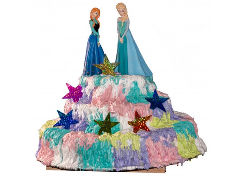 Pastel de Elsa y Ana Por Siempre / Frozen - Pastelería Lecaroz