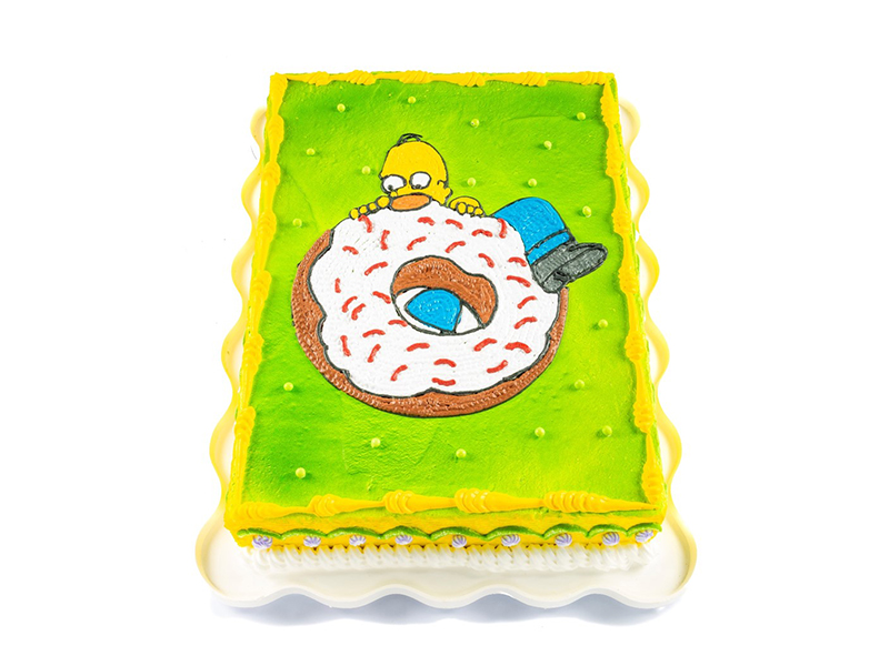 Pastel de Homero Simpson - Pastelería Lecaroz