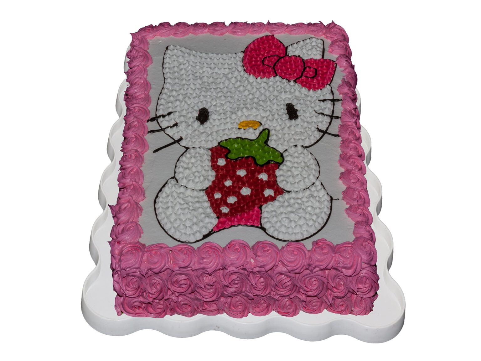 Pastel de Hello Kitty con fresa - Pastelería Lecaroz